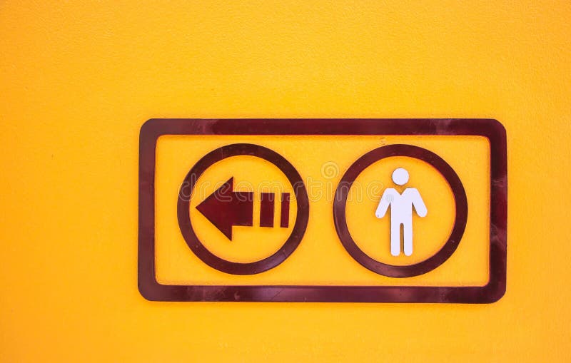 Sign Showing the Man Can Go Follow the Arrow Stock Image - Image of ...