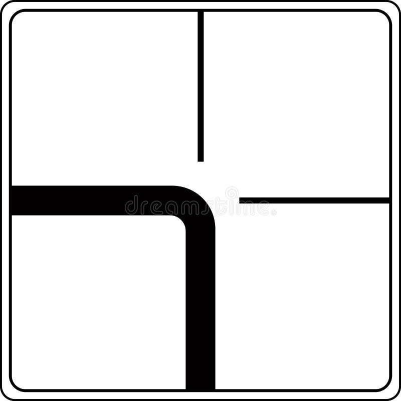 The Sign Shows the Direction of the Main Road. Stock Vector ...