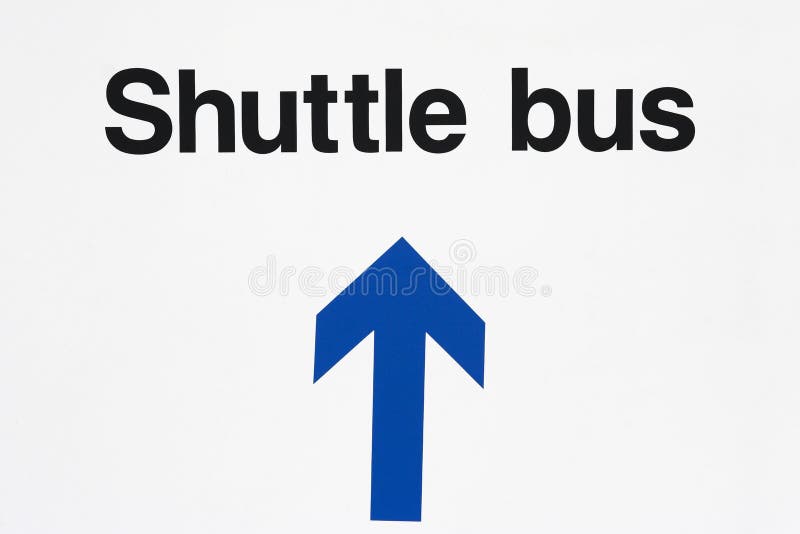 Sign shuttle bus stock illustration. Illustration of stop - 585285