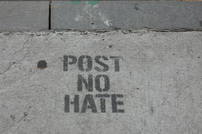 Post No Hate stock photo. Image of hate, inclussion - 237088366
