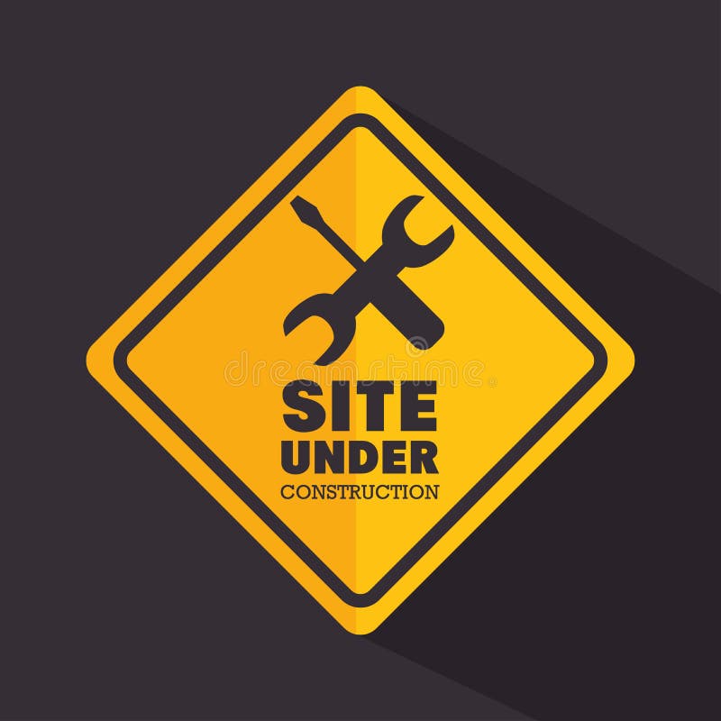 Site Under Construction Sign Stock Illustration - Illustration of apple ...