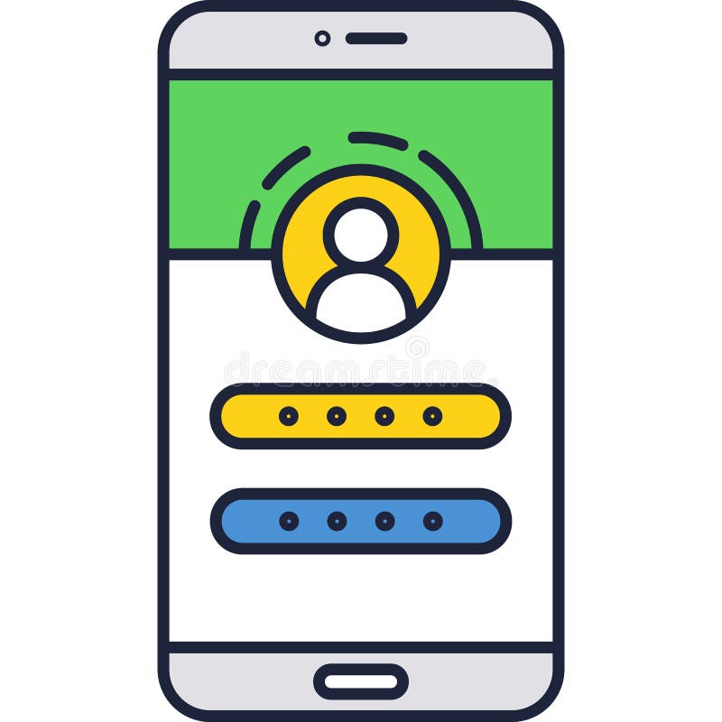 Sign in Smartphone Page Vector Icon Isolated Stock Vector ...