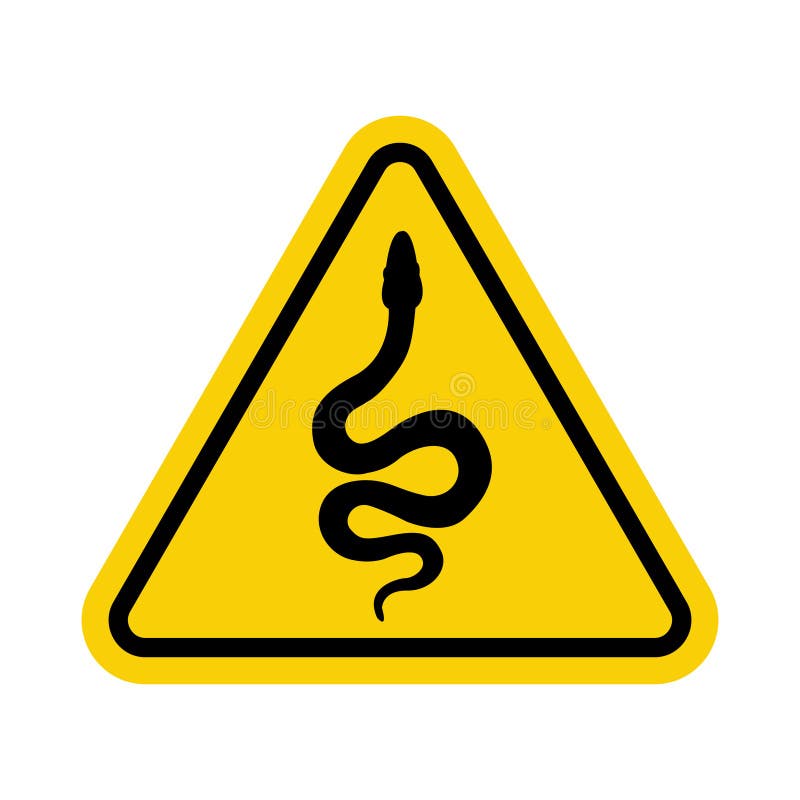 Sign Snake. Snake Warning Sign. Danger Snake Sign. Yellow Triangle Sign ...