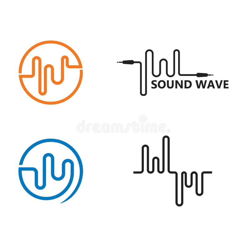 Sign of Sound Waves Logo Vector Illustration Stock Vector ...