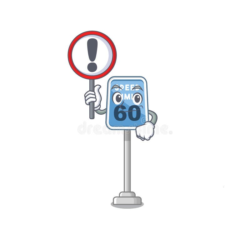 With Sign Speed Limit with the Character Shape Stock Vector ...