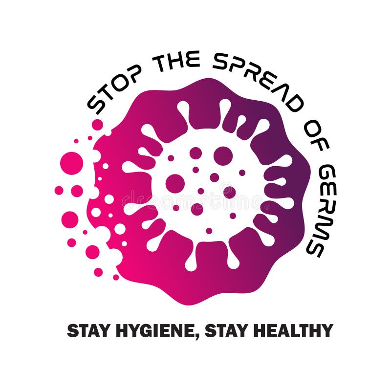 Stop the Spread of Germs Symbol Stock Vector - Illustration of home ...
