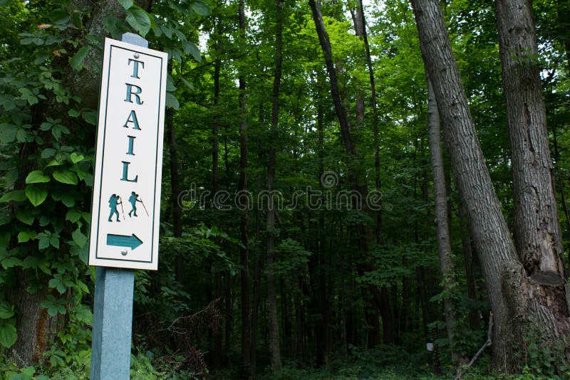 Sign at the Start of a Trail Stock Photo - Image of path, woods: 43089026