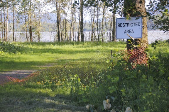 Sign Stating Restricted Area Stock Photo - Image of area, warning: 71564936