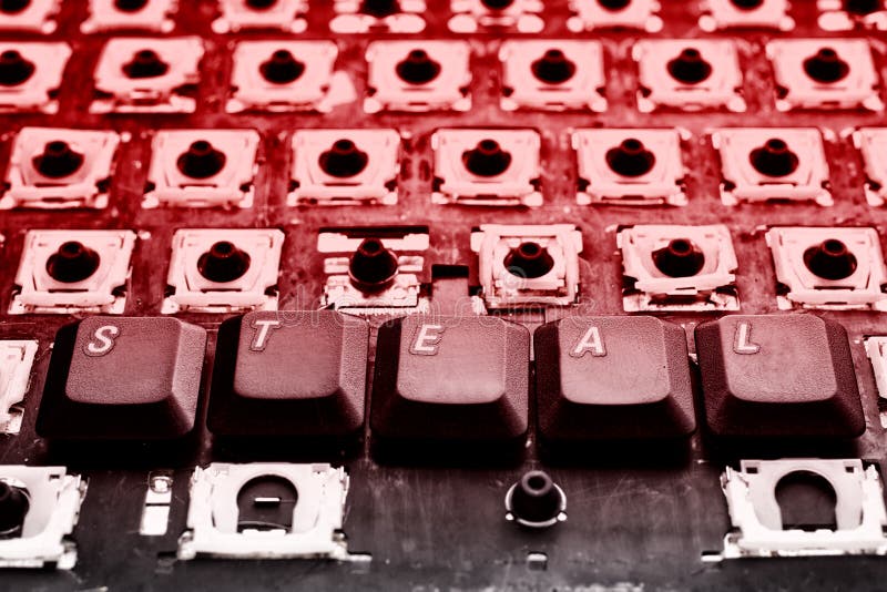 Sign STEAL on keyboard stock image. Image of computer - 85443203