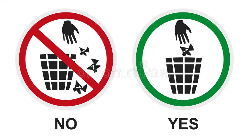 Sign sticker garbage stock vector. Illustration of pictogram - 75548016