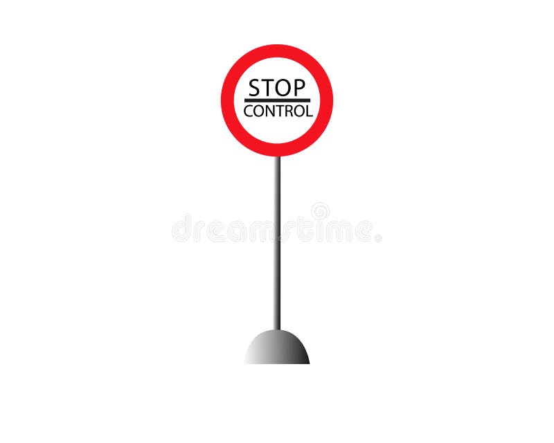 Sign Stop Control, the Customs Checkpoint in Vector for Print or Design ...