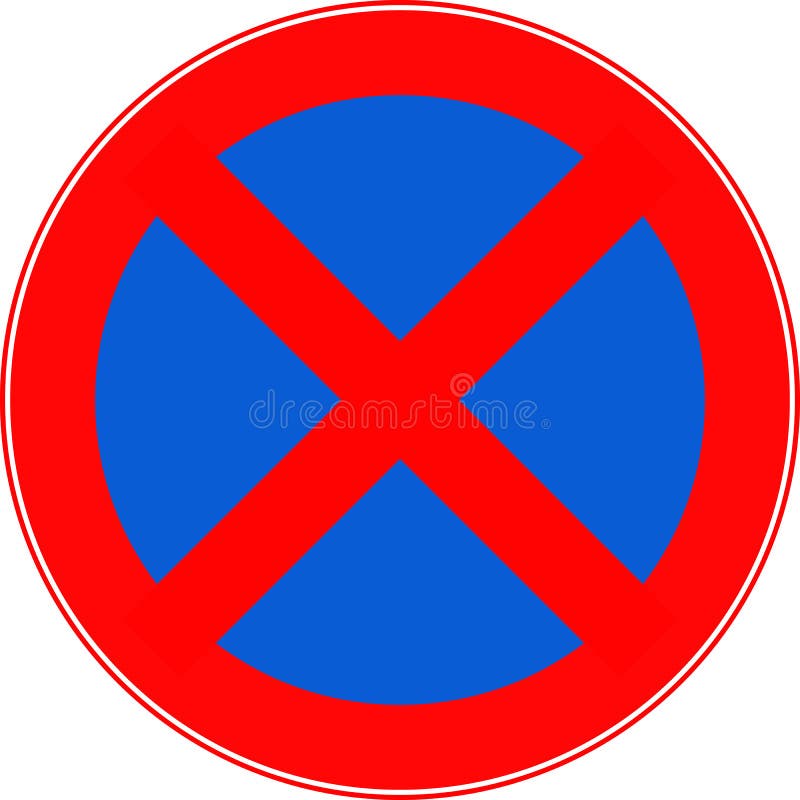The Sign Stopping Vehicles is Prohibited. Vector Image Stock Vector ...
