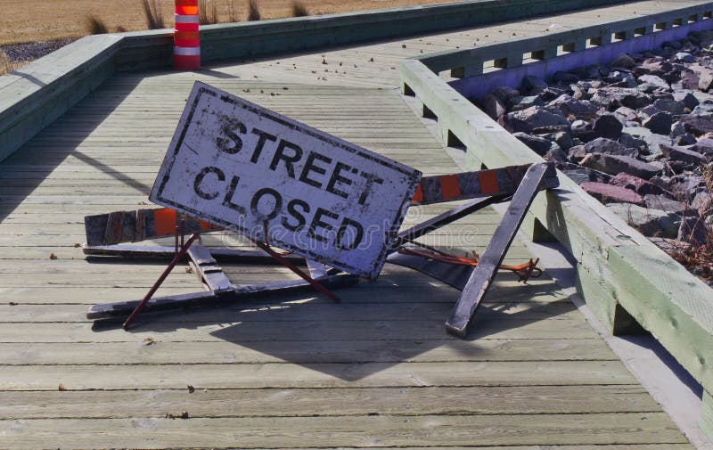 Sign street closed stock image. Image of urban, obstacle - 143346709