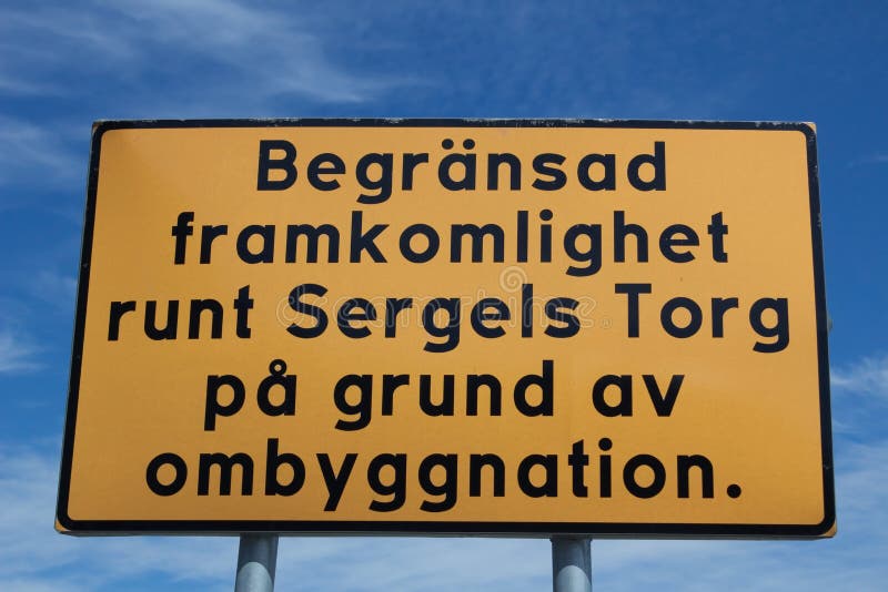 Sign in Swedish stock photo. Image of stockholm, swedish - 75641768