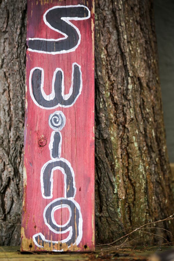 Sign of swing stock photo. Image of sign, muskoka, leisure - 53729720