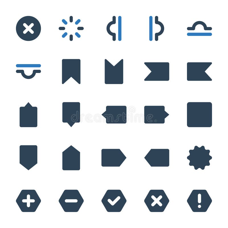 Sign & Symbol - 25 Icons Image. Stock Vector - Illustration of graphic ...