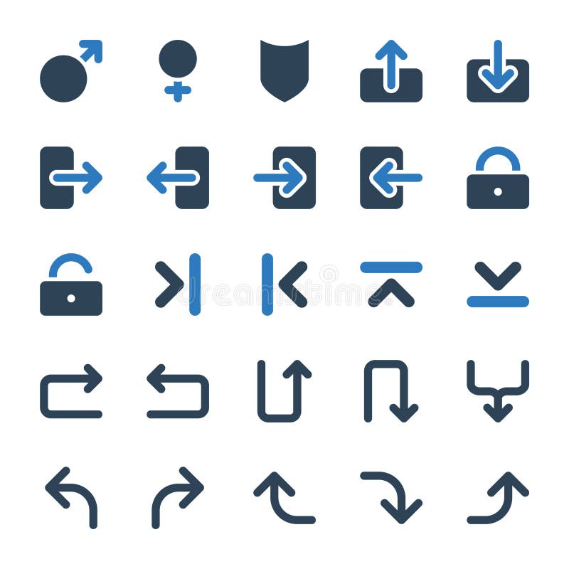 Sign & Symbol - 25 Icons Image. Stock Vector - Illustration of icons ...