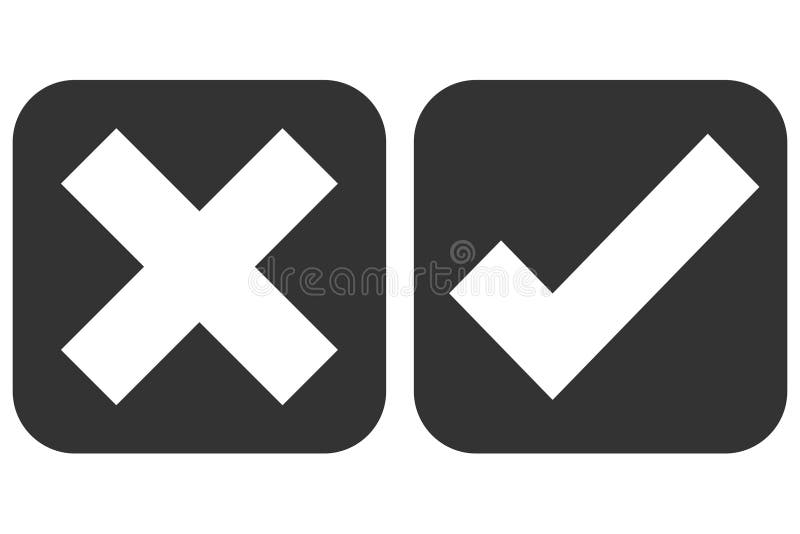 Right and Wrong Icon with Green and Red, Correct and Incorrect Symbol ...