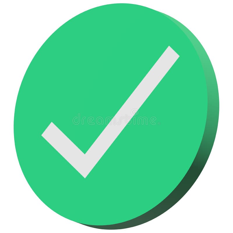 3d Right and Wrong Icon, 3-dimension Confirm and Cancel Sign Stock ...