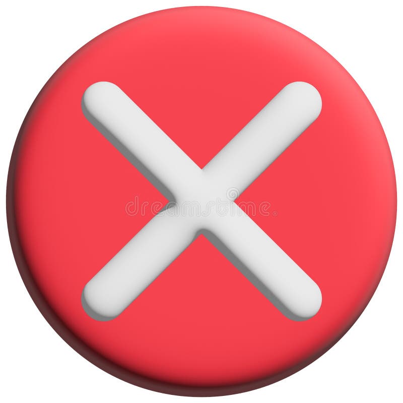 3d Right and Wrong Icon, 3-dimension Confirm and Cancel Sign of Making ...