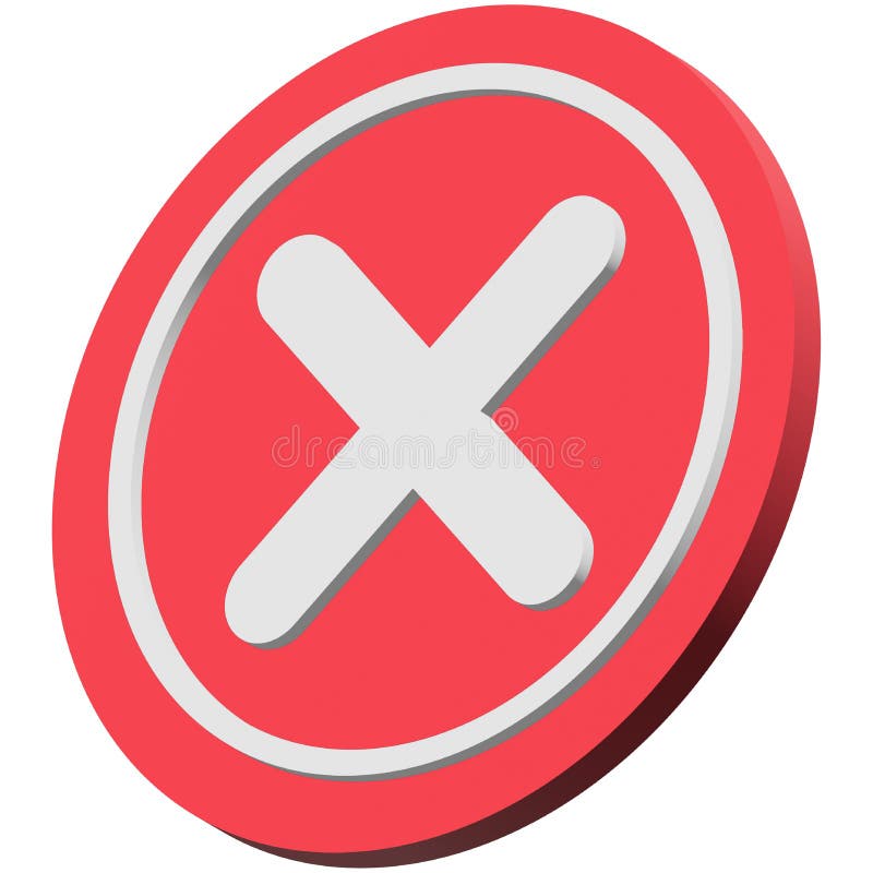 3d Right and Wrong Icon, 3-dimension Confirm and Cancel Sign of Making ...