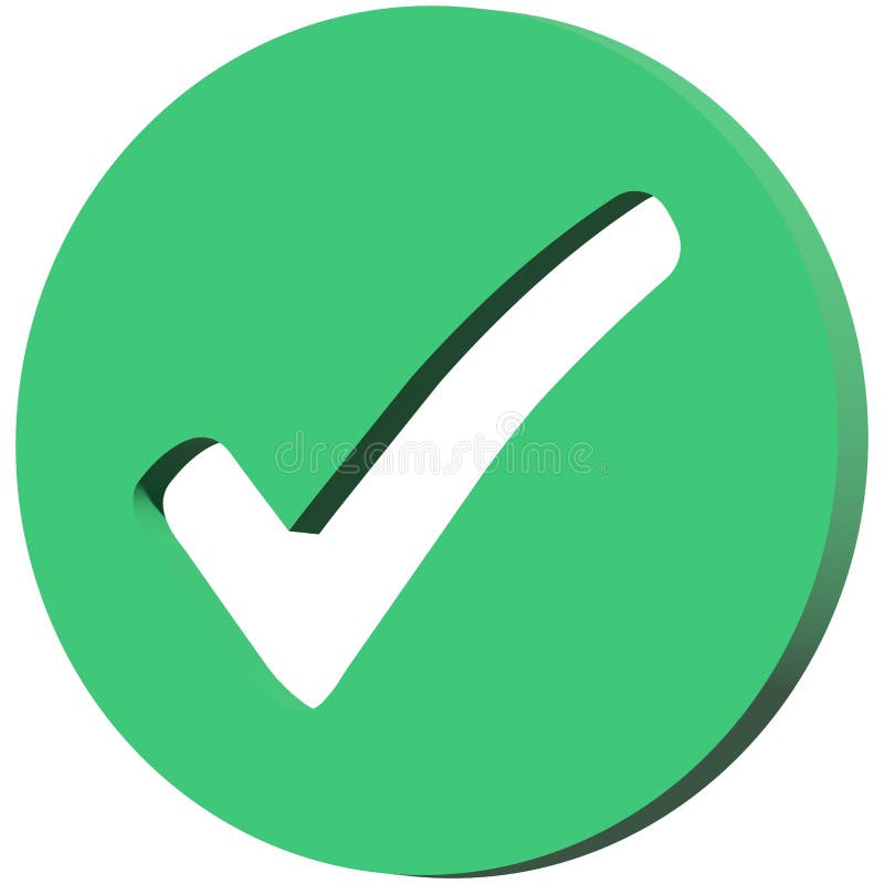 3d Right Icon, 3-dimension Confirm and Cancel Sign of Making Agreement ...