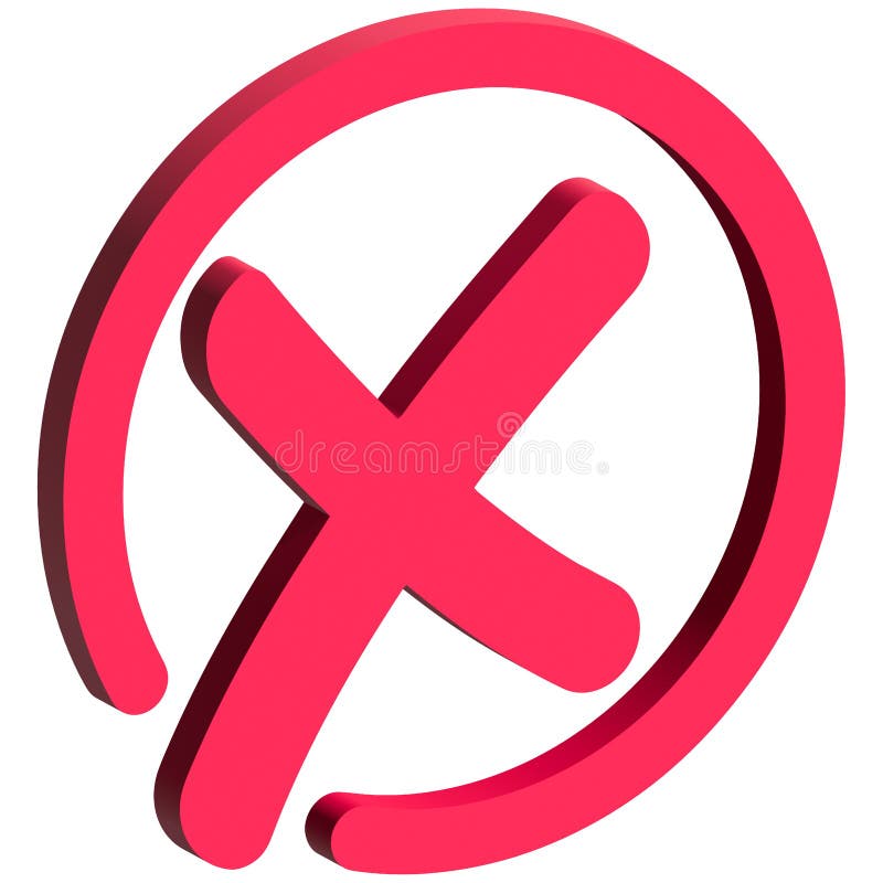 3d Wrong Icon, 3-dimension Confirm and Cancel Sign of Making Agreement ...