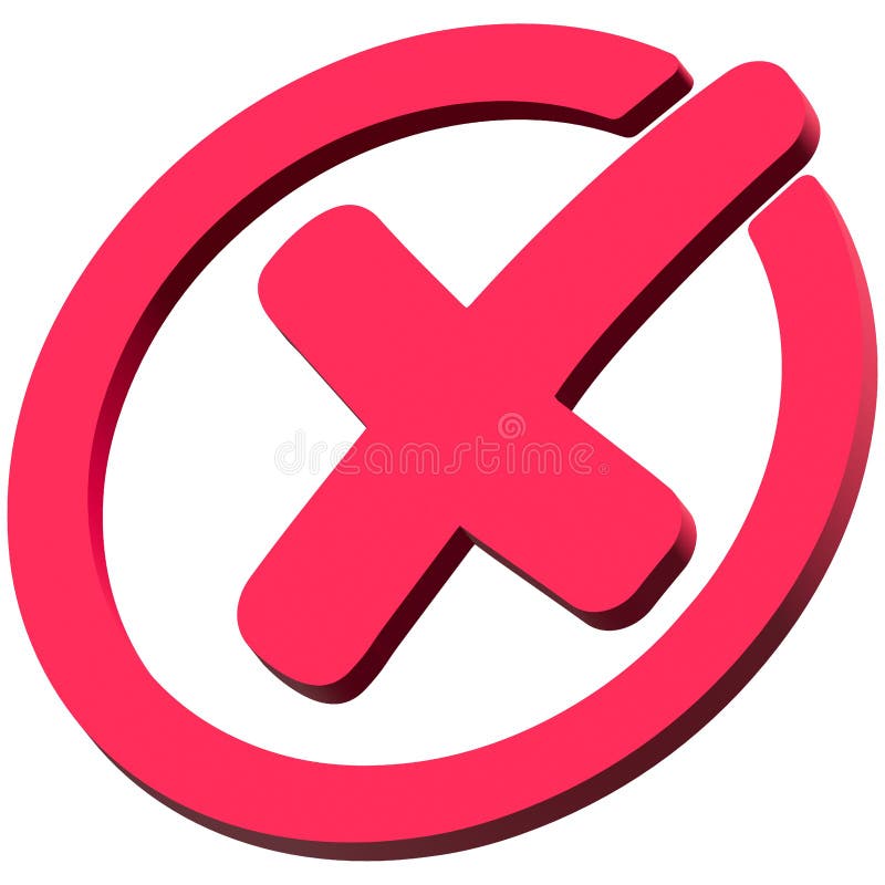 3d Wrong Icon, 3-dimension Confirm and Cancel Sign of Making Agreement ...