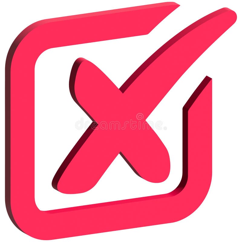 3d Wrong Icon, 3-dimension Confirm and Cancel Sign of Making Agreement ...