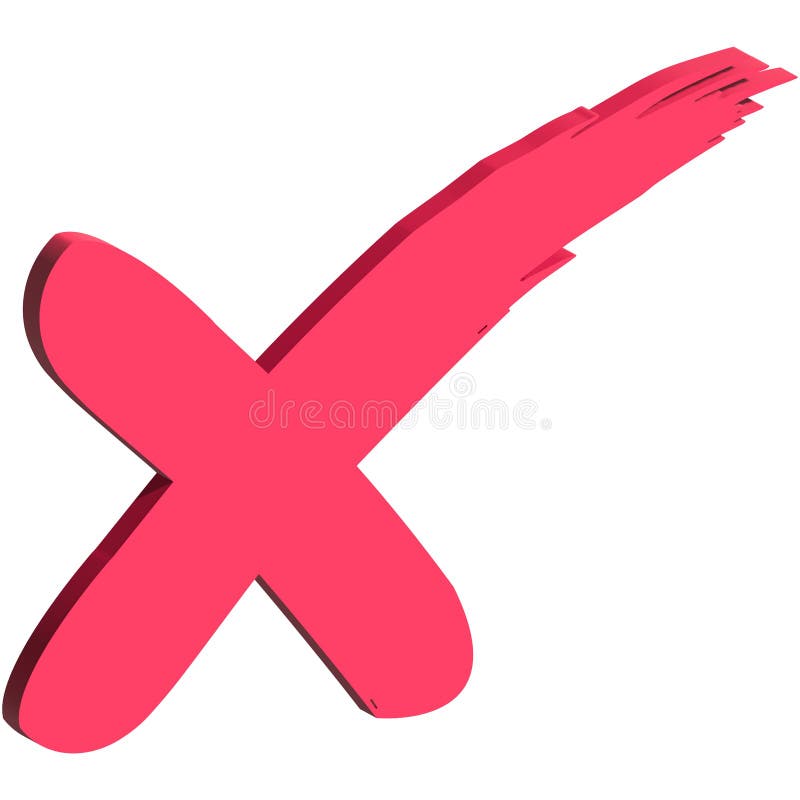 3d Wrong Icon, 3-dimension Confirm and Cancel Sign of Making Agreement ...