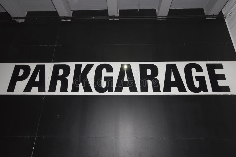 Sign and Symbol for a Parking Garage Stock Image - Image of underground ...
