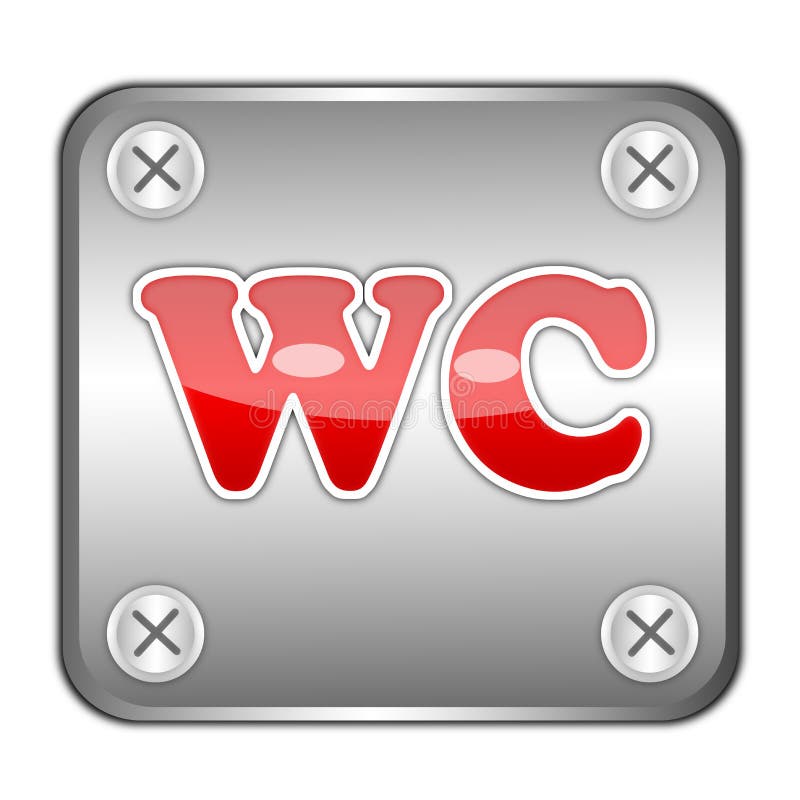 The Sign Symbolizing the WC. Stock Illustration - Illustration of ...