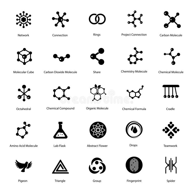 Sign and Symbols Solid Vectors Pack Stock Vector - Illustration of ...