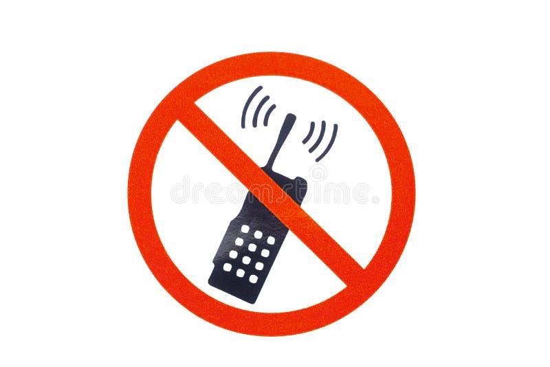 Talking on the Phone is Prohibited Stock Photo - Image of quiet ...