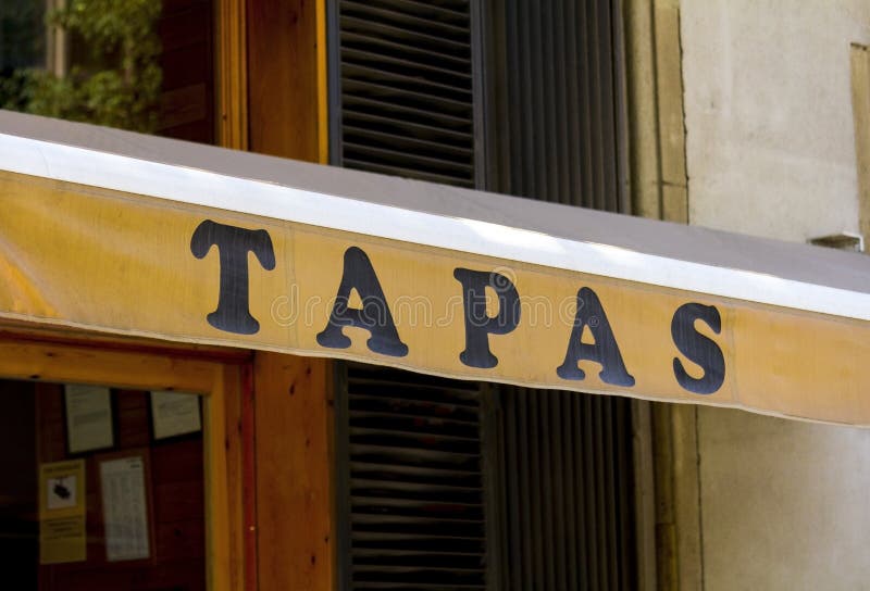 Sign Tapas in a Spanish Bar Stock Photo - Image of leisure, chalk: 30731504