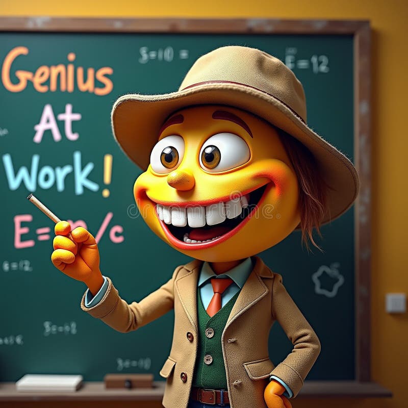 Sign Text Banner Genius at Work Classroom Teaching Intelligent Education Teacher Instruction ...