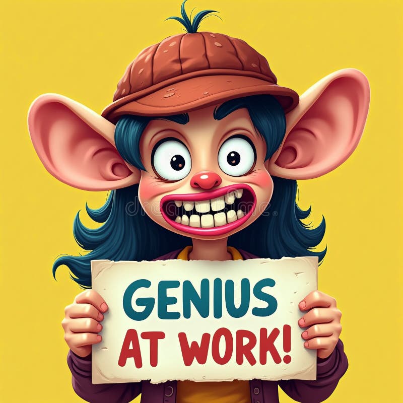 Sign Text Poster Smart Genius at Work Intelligent Thinker Knowledge ...