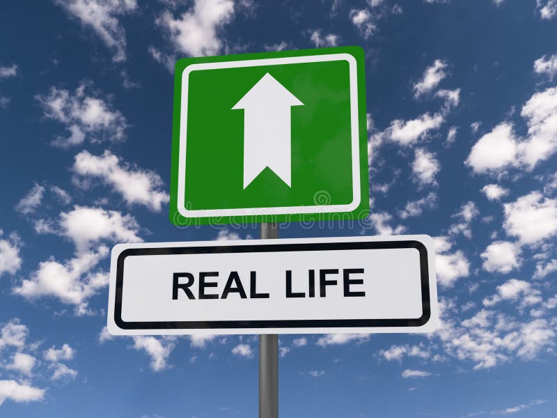 Real life ahead stock photo. Image of digital, text - 126797882