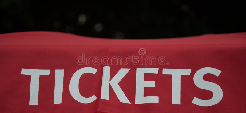 Sign for tickets stock photo. Image of park, white, fair - 56956320