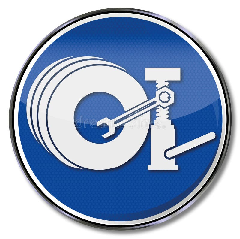 Tire change sign stock vector. Illustration of traffic - 17172651