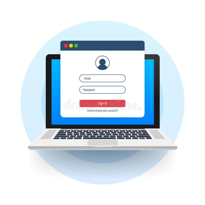 Sign in To Account, User Authorization, Login Authentication Page ...