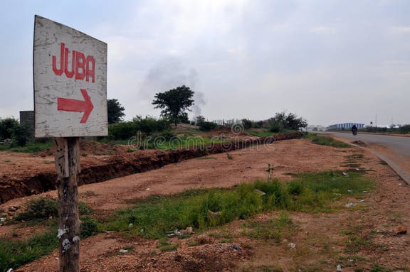 Sign to Juba stock photo. Image of pointing, arrow, post - 19947496
