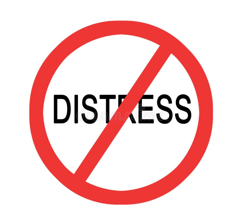 Sign to stop distress stock illustration. Illustration of stress - 83363549