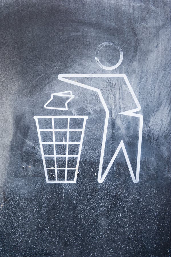 A Sign To Use the Trash Bin Stock Image - Image of away, toss: 61694647