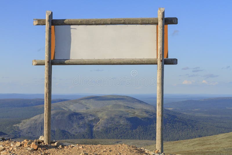 The Sign on Top of the Mountain Stock Photo - Image of quebec, location ...