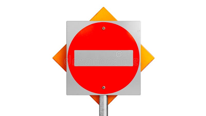 Sign Traffic Road Symbol, Close View Stock Illustration - Illustration ...