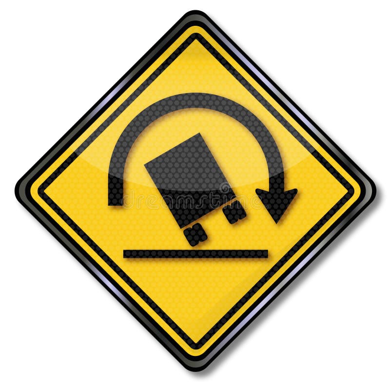 Trucks and over hazard stock vector. Illustration of attention - 107084509