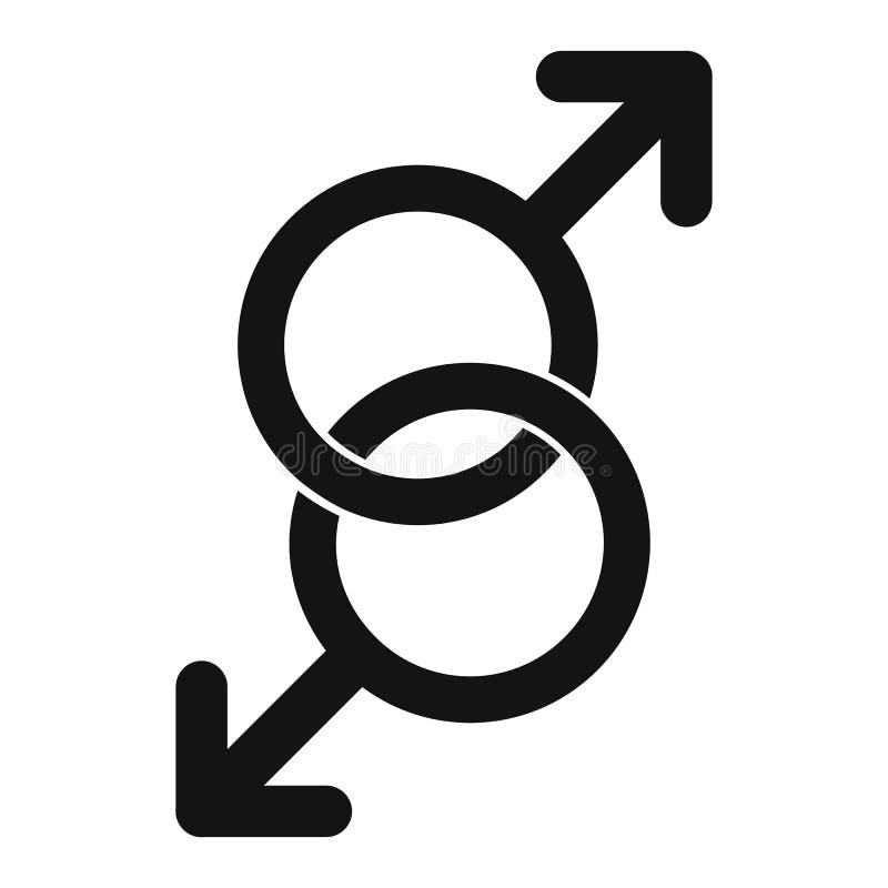 Sign of Two Men Black Simple Icon Stock Vector - Illustration of colony ...