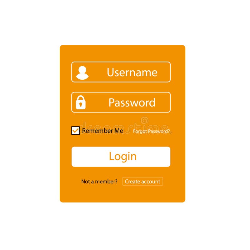 Sign in UI and UX for Web Log in Vector Design Template Stock ...