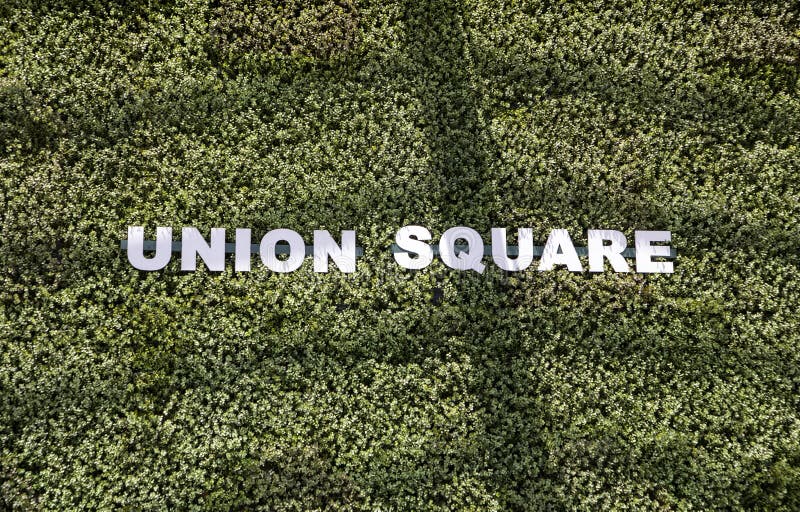 Sign Union Square in White Letter in San Francisco Stock Photo - Image ...